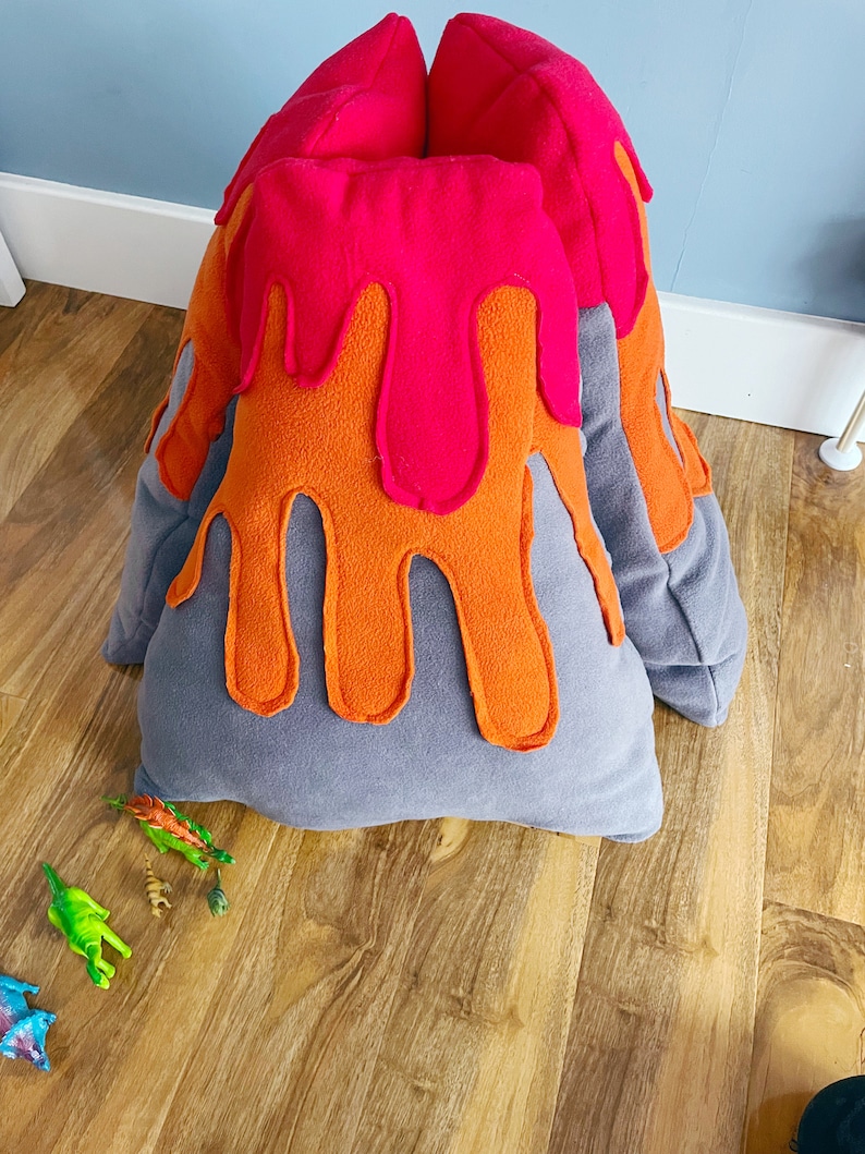Giant Volcano Felt Toy, Dinosaur Play, Pretend Play, Playroom, Boys ...