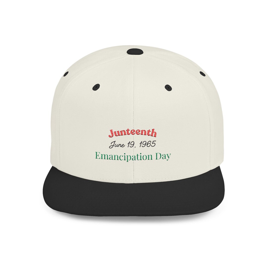 Juneteenth Hat, Juneteenth Flat Bill Snapback Hat, Celebrate Freedom ...