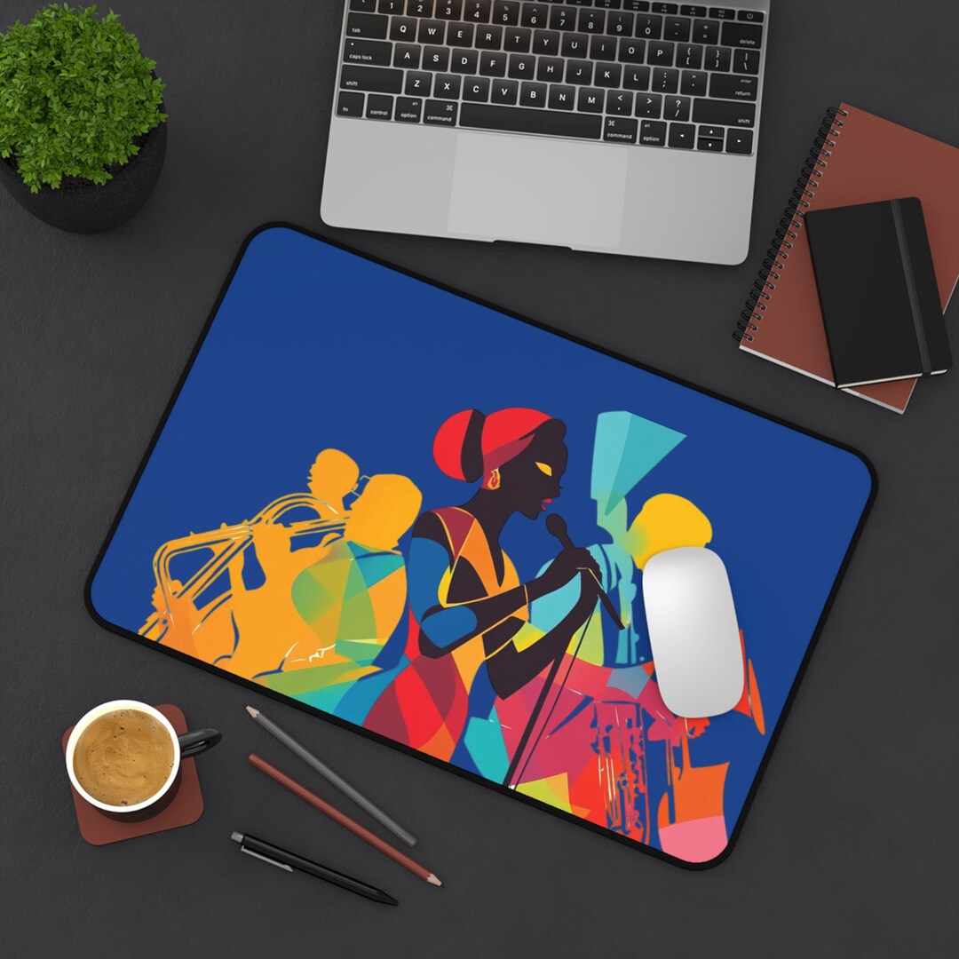 Jazz Singer Desk Mat (mouse Pad) - Etsy