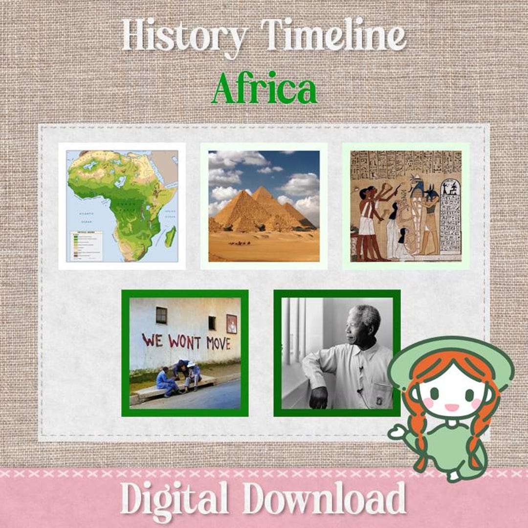 History Timeline of Africa - Montessori Printable - 10 Historical ...