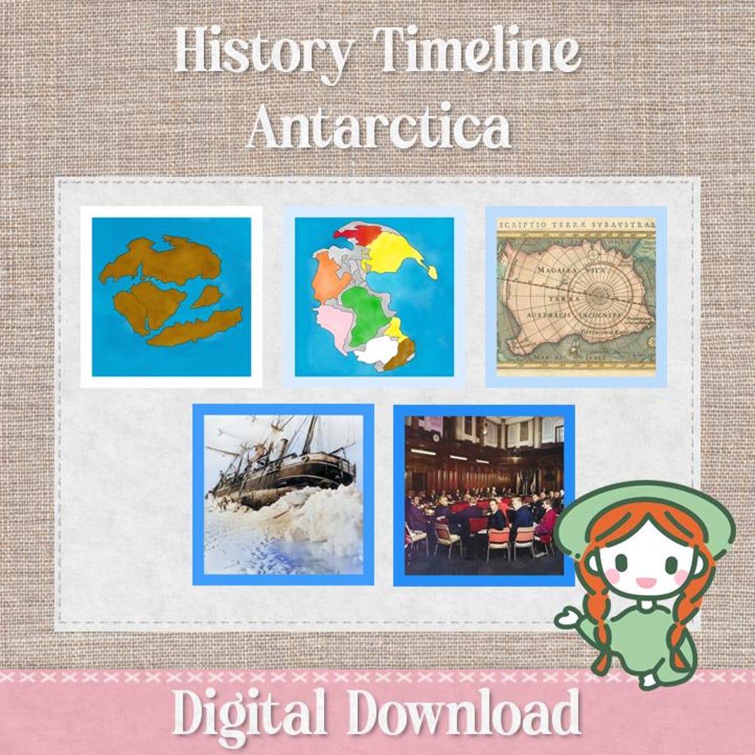 History Timeline of Antarctica - Montessori Printable - Etsy