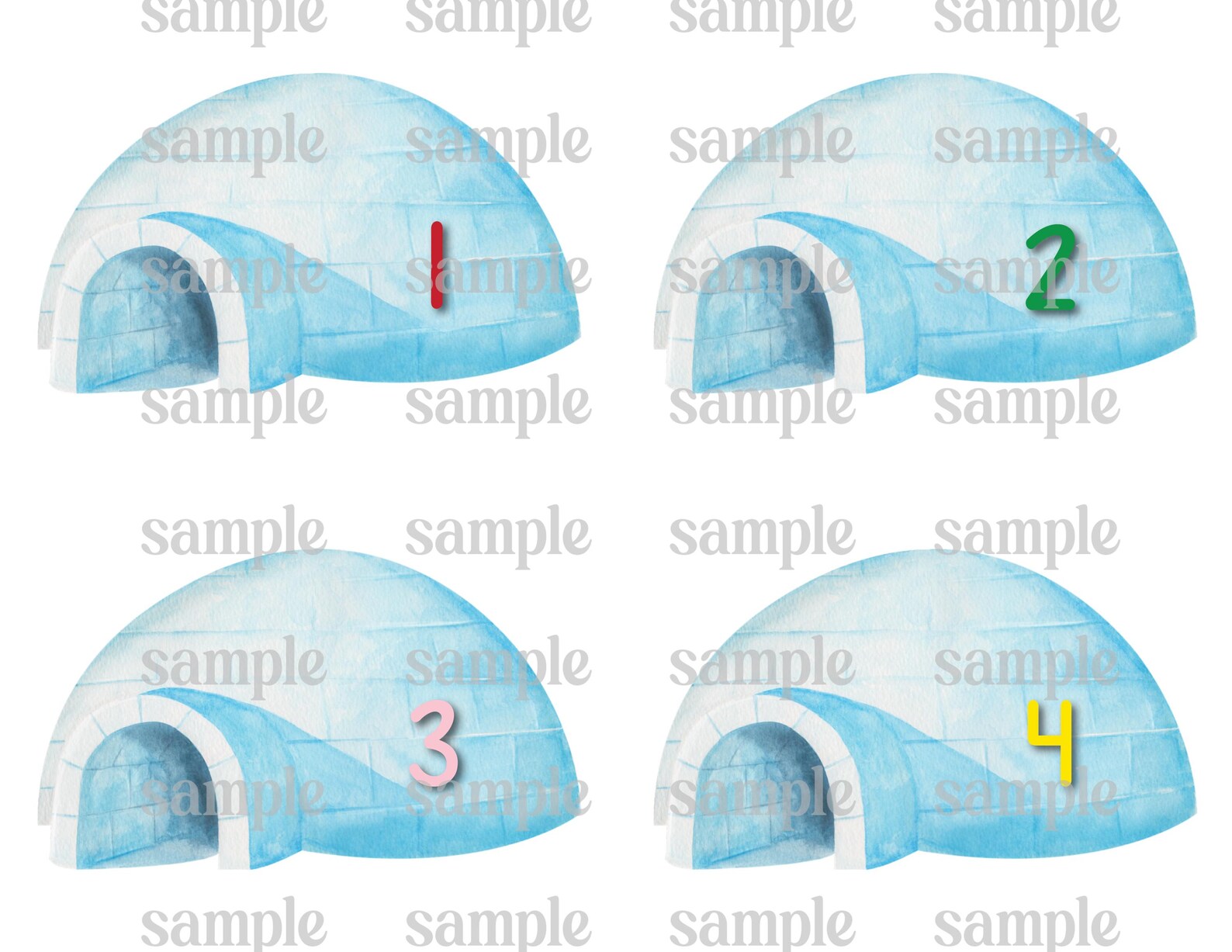 Montessori IGLOO Arctic Cards for Counters Math Printable PDF - Etsy