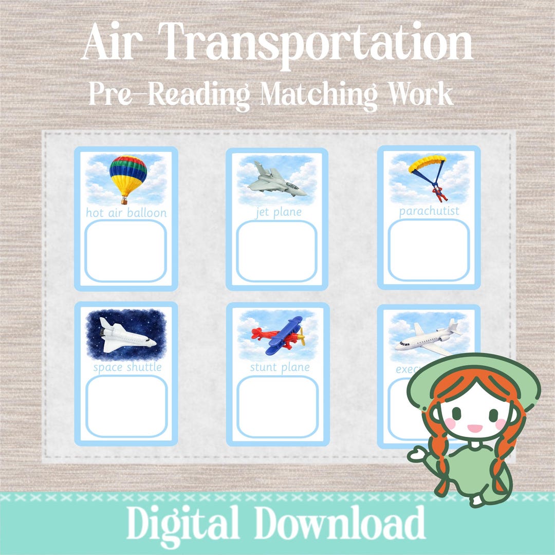 AIR TRANSPORTATION - in the Sky Safari Toob - Montessori Pre Reading ...