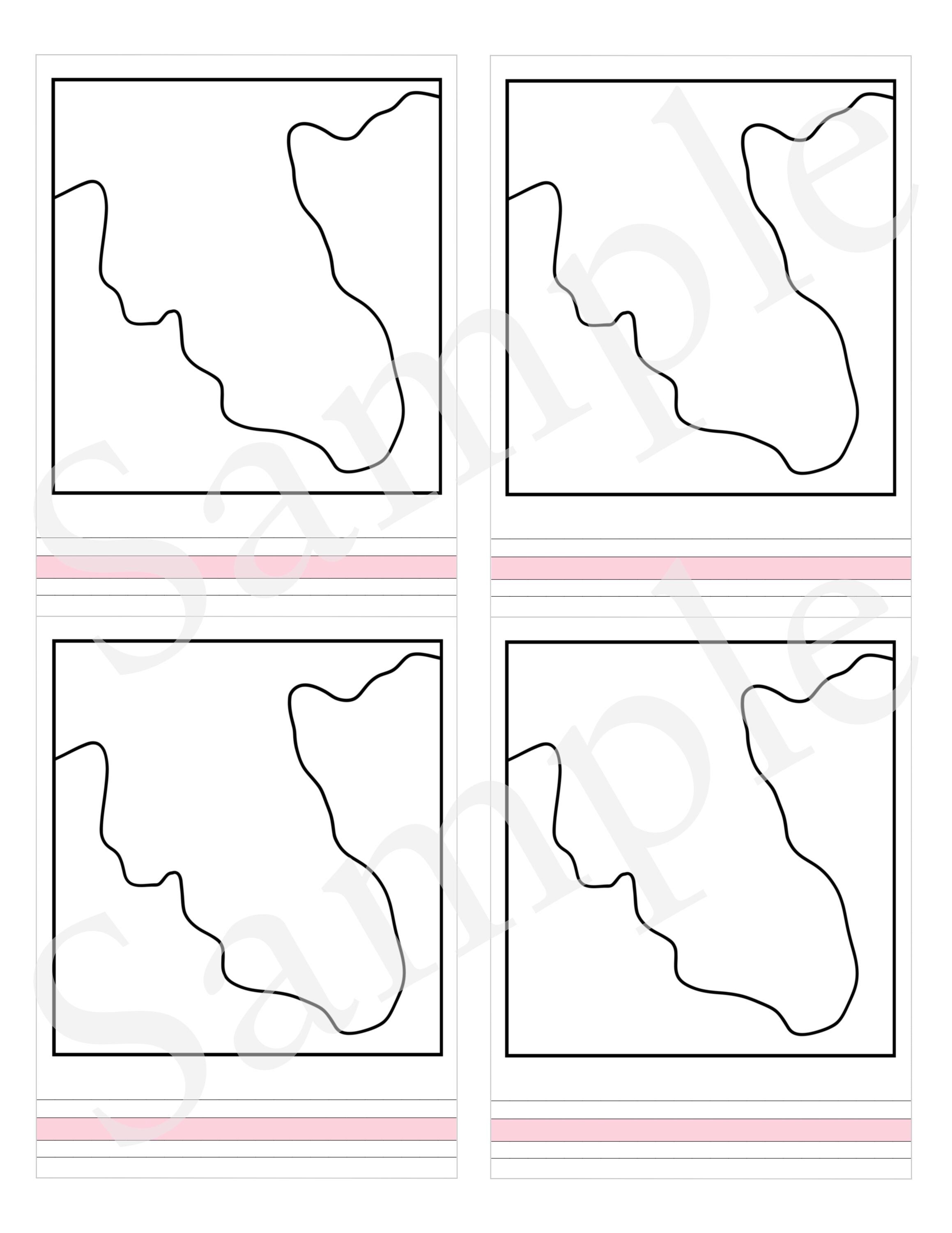 LAND and WATER FORMS - 3 Part Nomenclature Cards - Montessori Geography ...