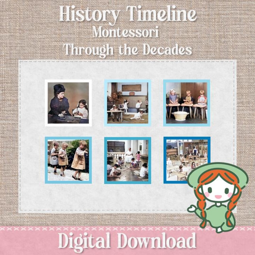 Maria Montessori History Timeline - Printable - Through the Decades - Etsy