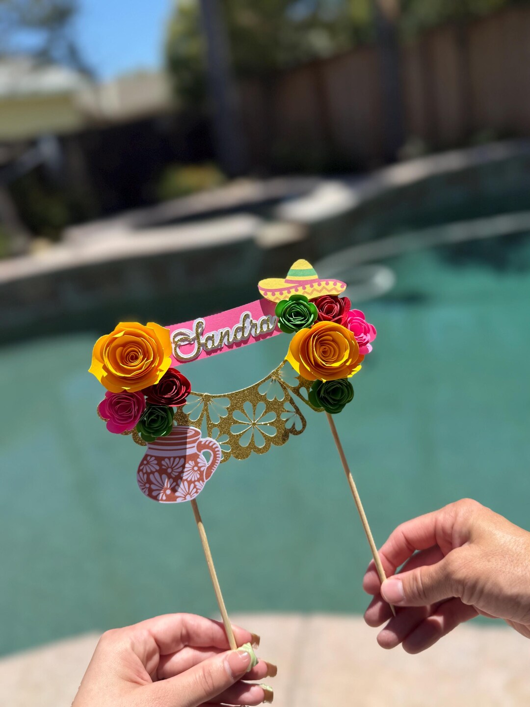 Fiesta Theme Cake Topper for Birthday, Cinco De Mayo, Coco Theme Party ...