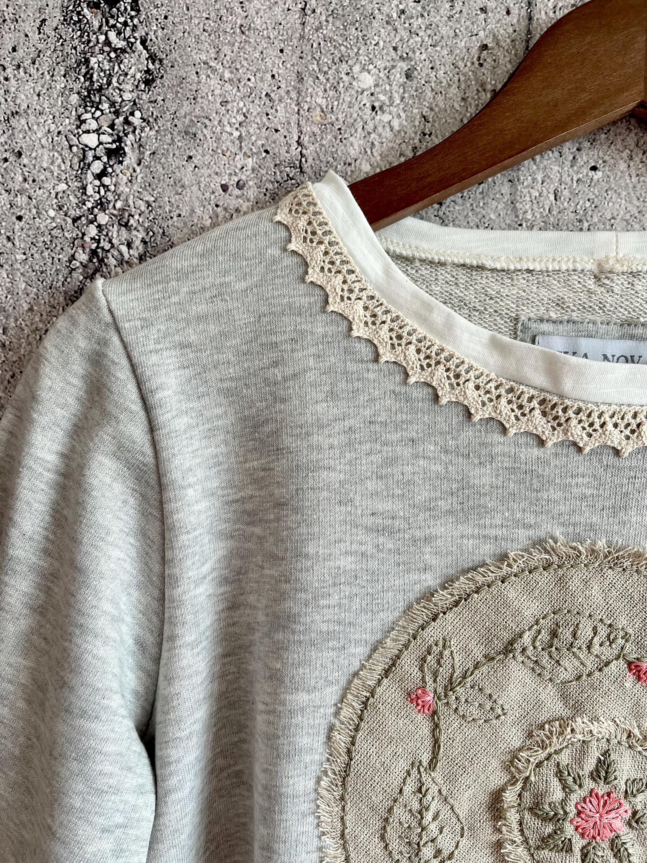 Stylish Cotton Top With Handmade Embroidery/casual Wear/open Sleeve ...