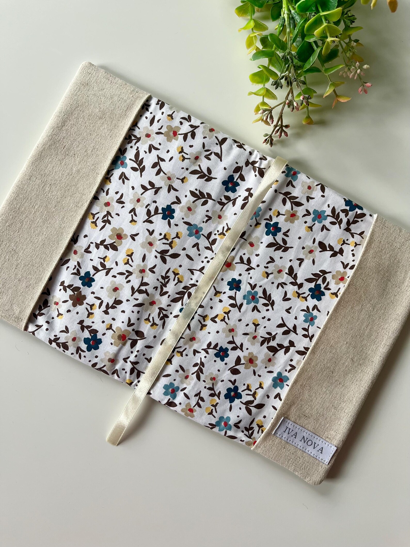 Art Book Cover With Houses Appliqued/handcrafted Journal Case/notebook ...