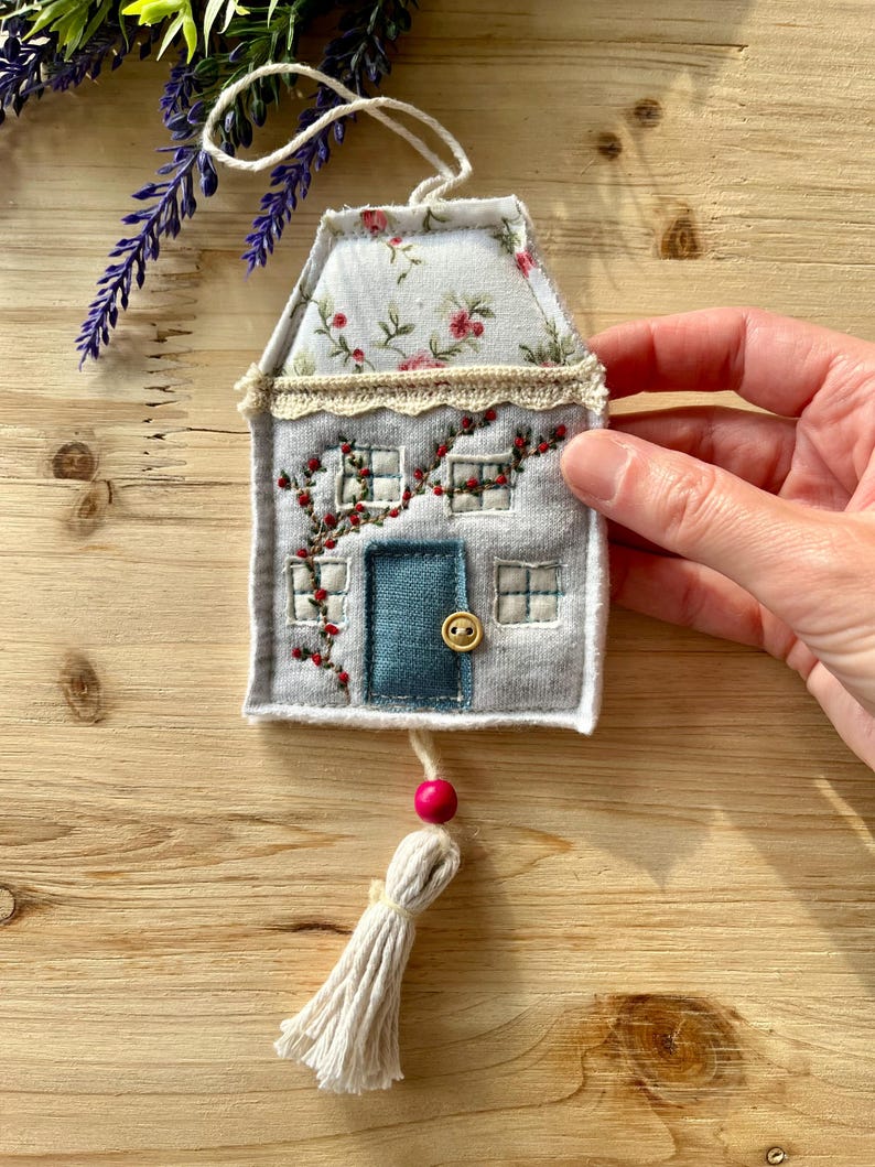 Fabric Hanging House With Tassel/new Home Gift Ornament/hand ...