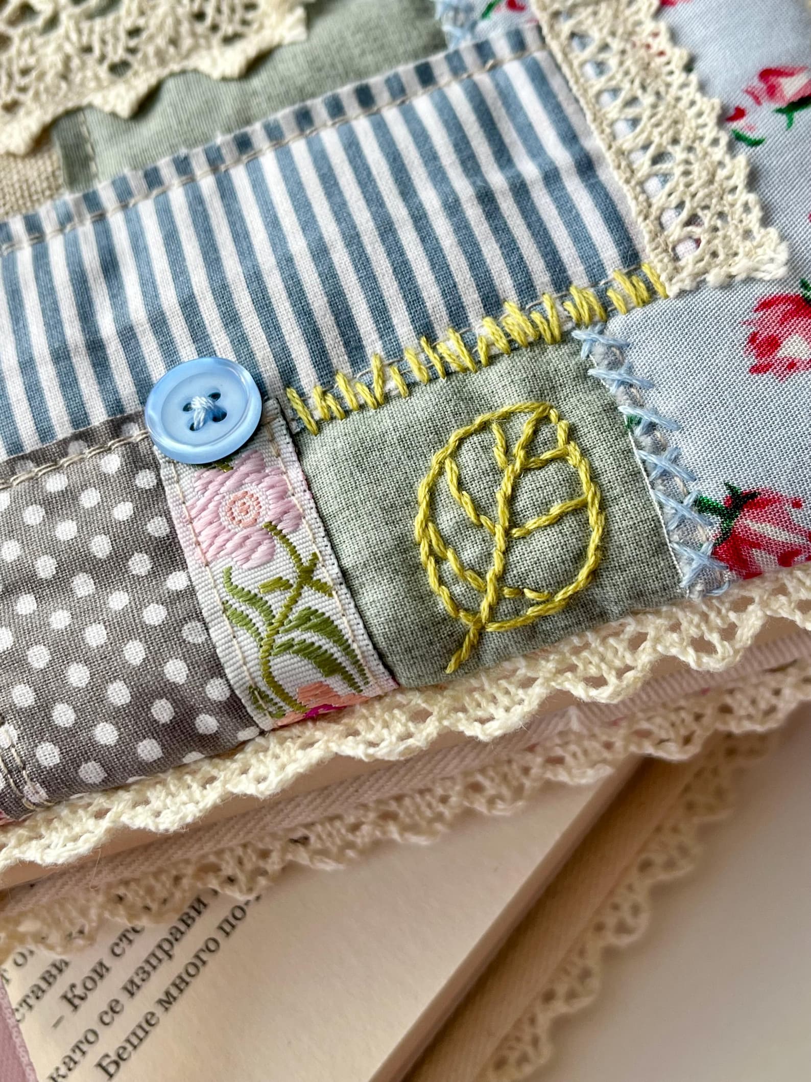 Art Patchwork Book Cover/beautiful Handcrafted Journal Case/hand ...