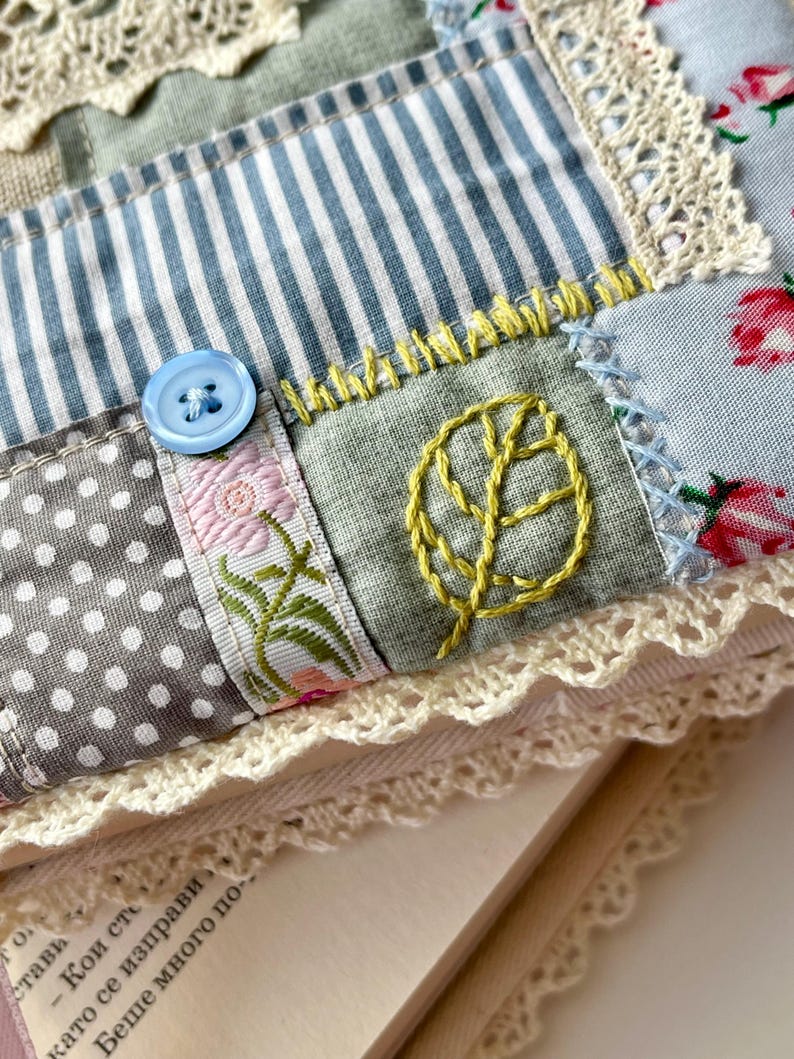 Art Patchwork Book Cover/beautiful Handcrafted Journal Case/hand ...