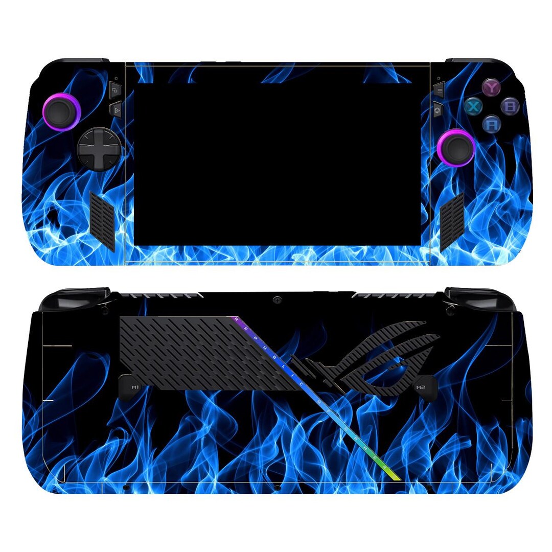 ROG Ally X Blue Flame Skin: Matte Vinyl Gaming Console Wrap - Etsy