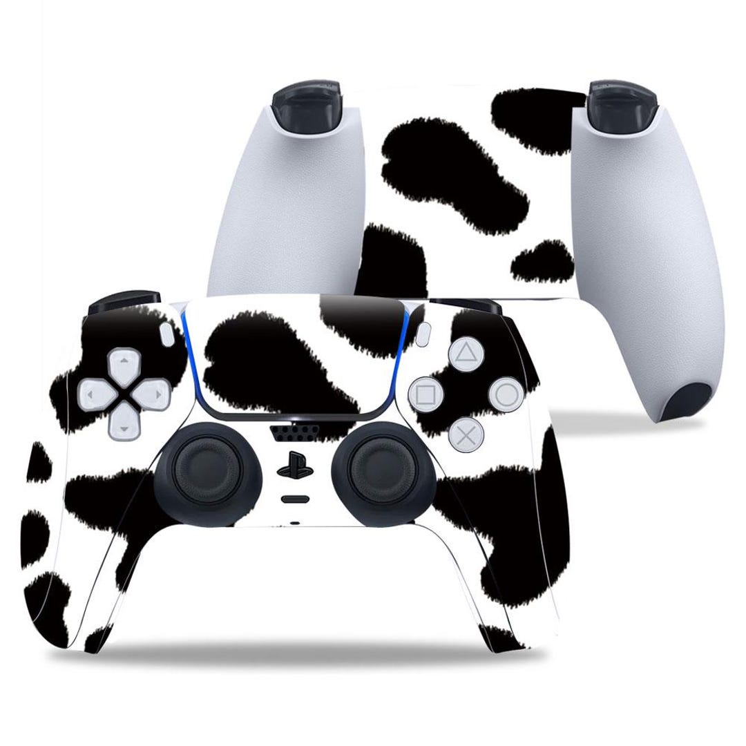 Cow Print PS5 Controller Skin – Front & Back Vinyl Wrap for Dualsense ...