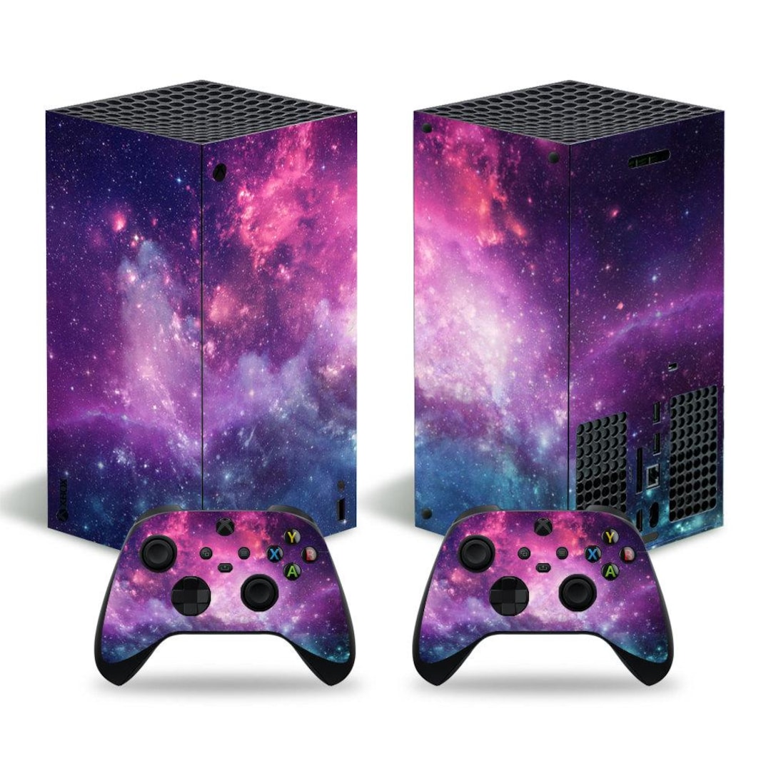 Purple Galaxy Xbox Series X Digital Skin – Space Vinyl Wrap for Console ...
