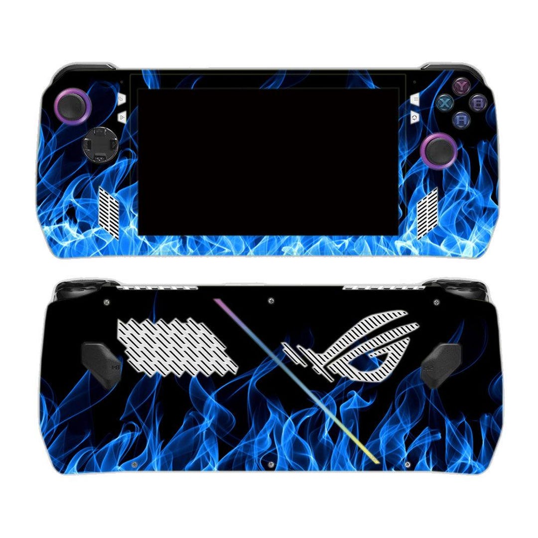 ROG Ally Skin Blue Flame Vinyl Wrap – Matte Fire Console Decal ...