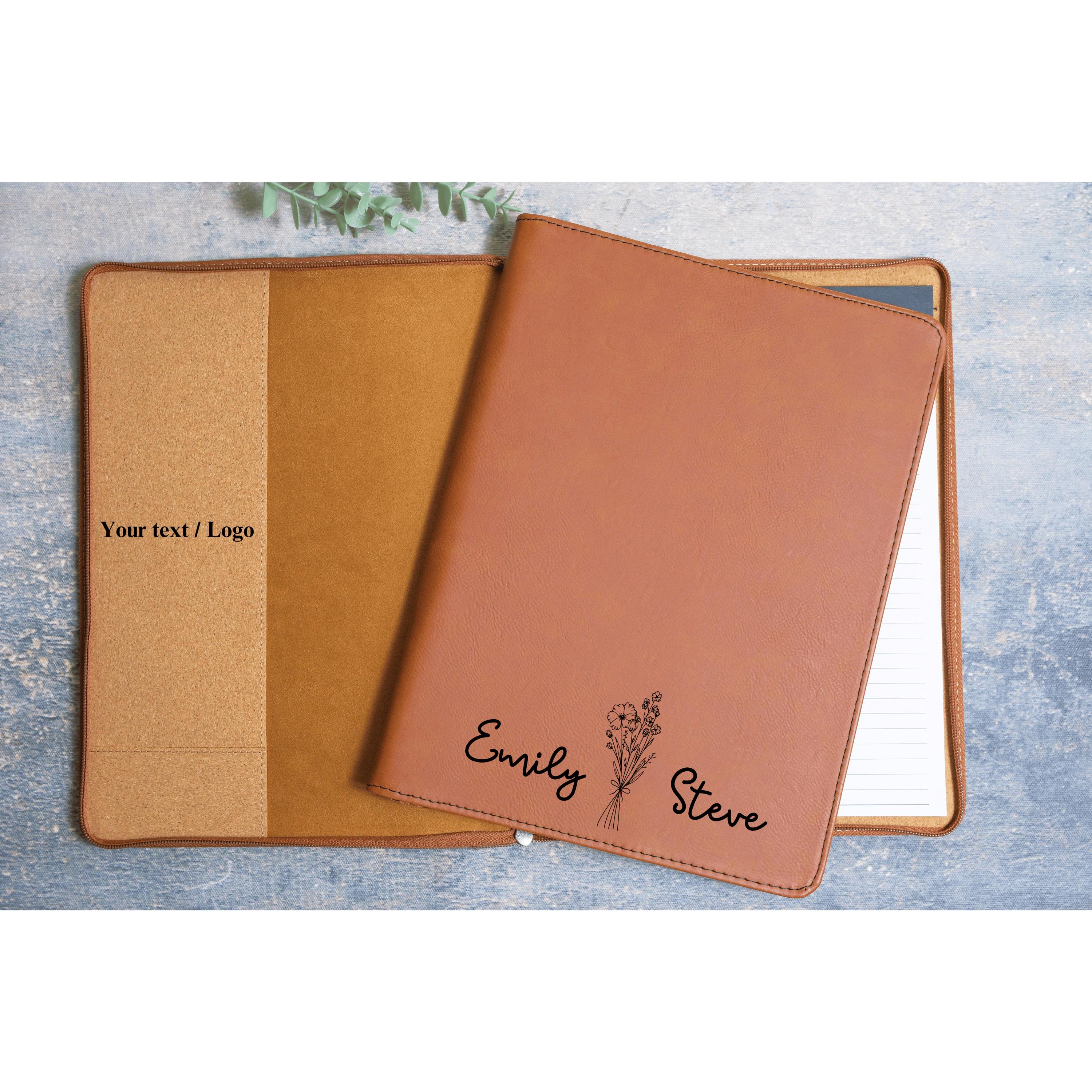 Customized Leather Portfolio, Zipper Portfolio, Custom Leather ...