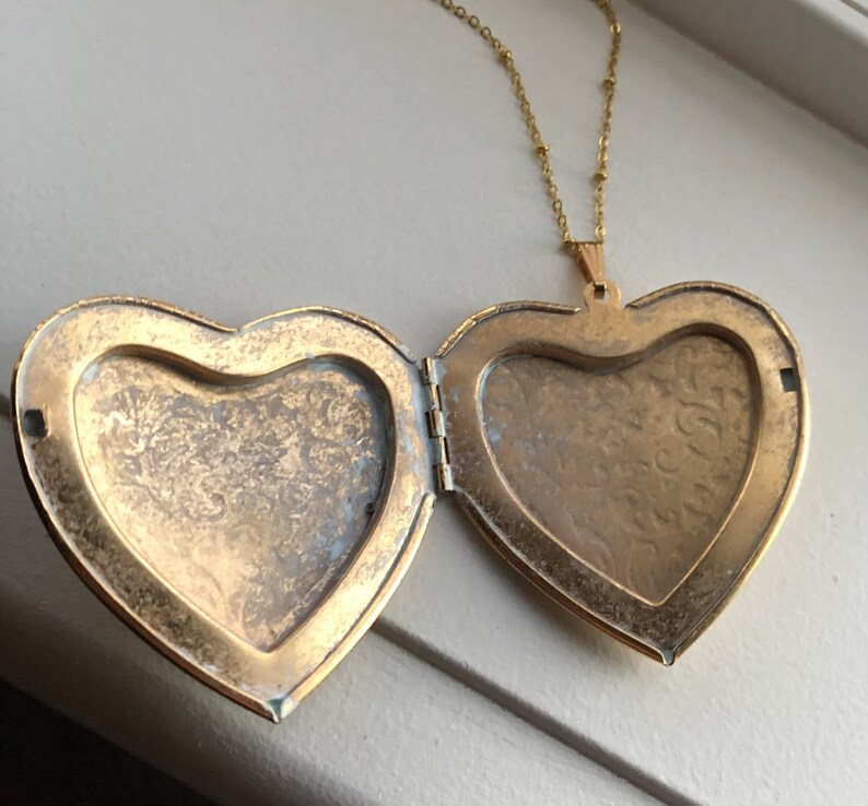 Vintage Locket, Scarab Heart Locket, Vintage Plated Locket, Love Locket ...