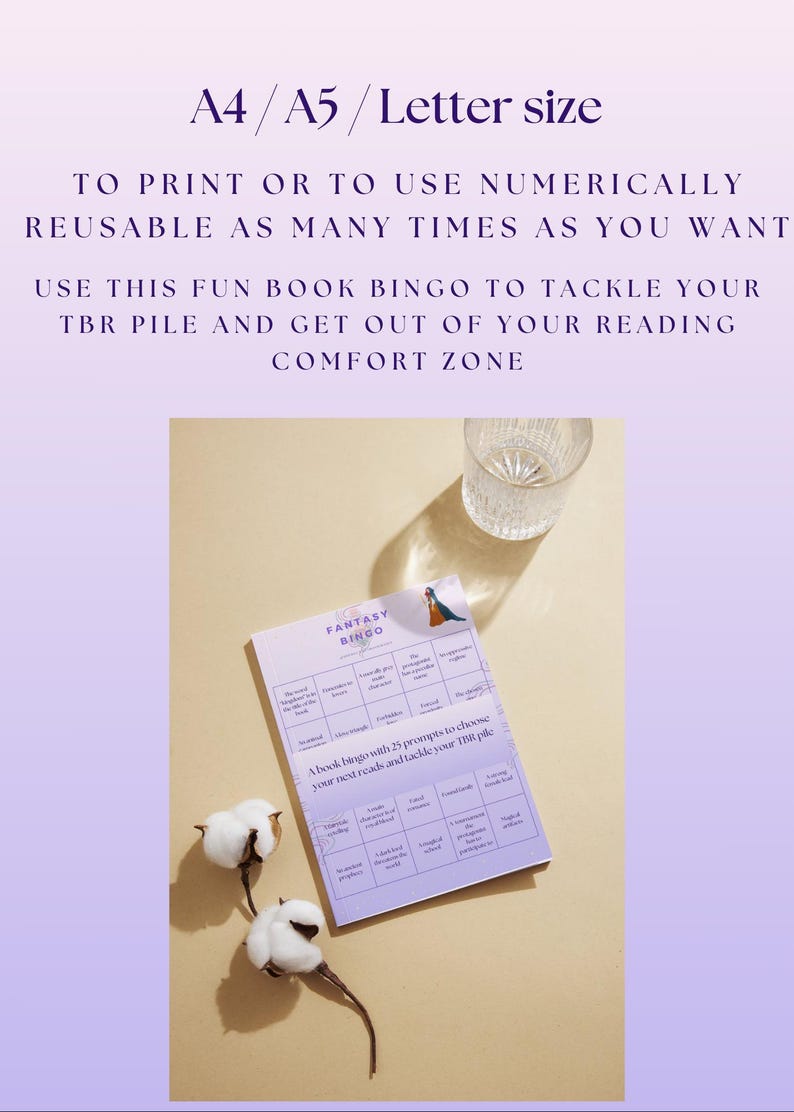 Fantasy / Romantasy Book Bingo - Etsy