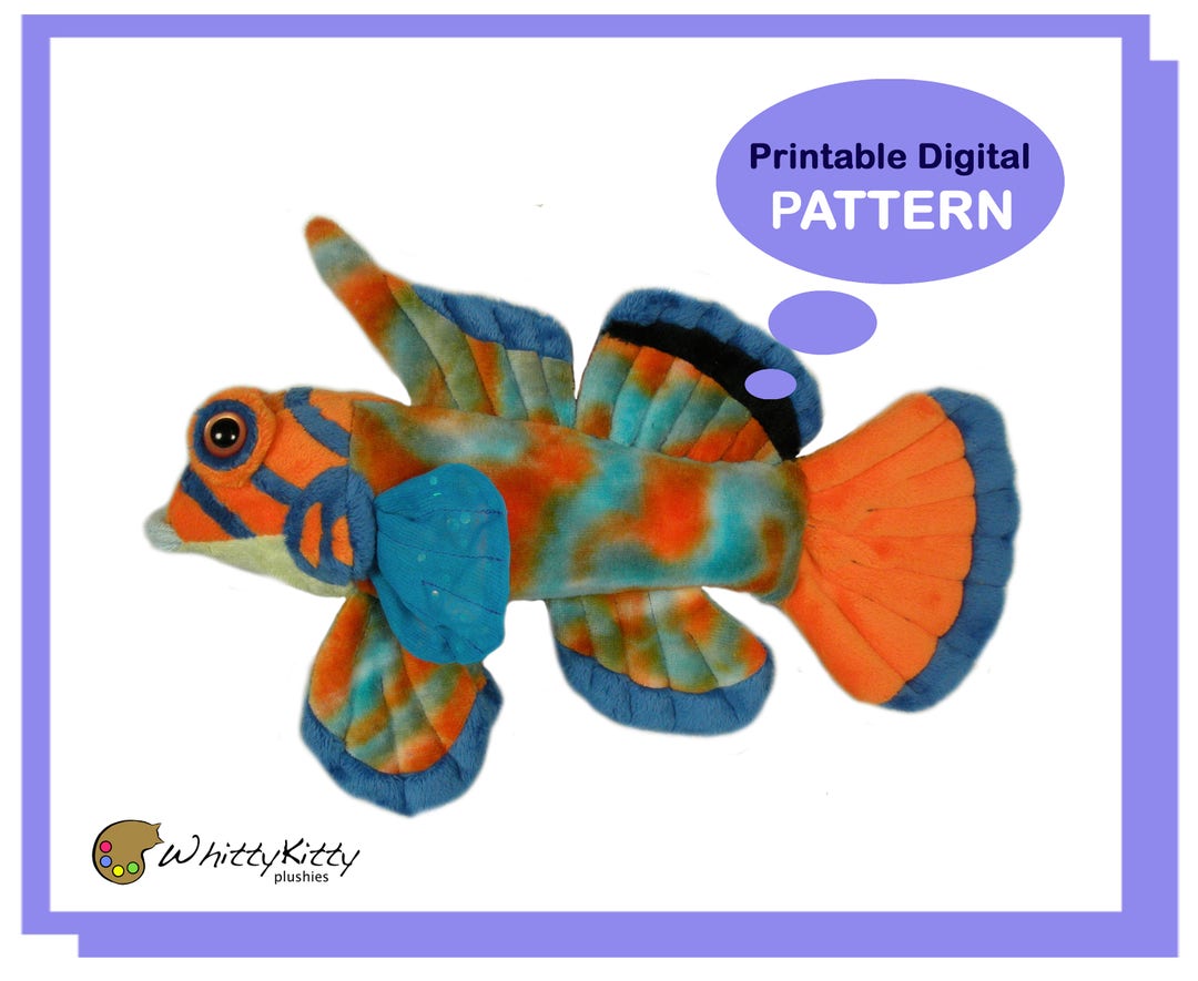 PATTERN - Mandarin Goby Fish Plush - Etsy