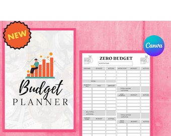 Monthly Budget, Digital Planner, Digital Download, PDF File, Save ...