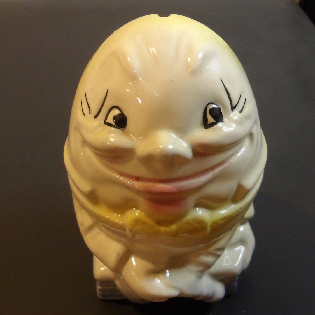 Vintage Humpty Dumpty Coin Bank 1940s Alice in Wonderland Ceramic Piggy ...