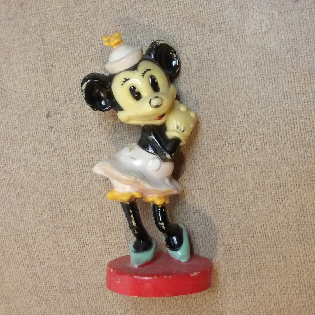 Vintage Minnie Mouse Figurine 1950s Midcentury Watch Display Stand ...