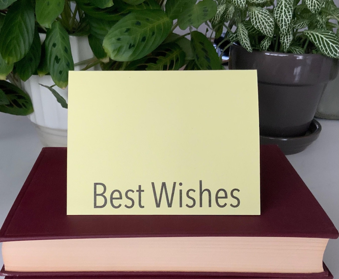 Best Wishes Greeting Card 4.25x5.5 Inches - Etsy