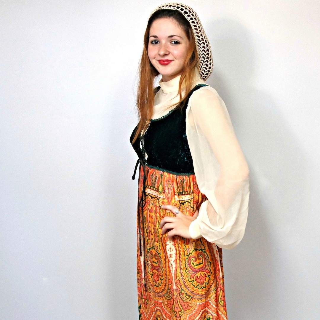 Renaissance Wench Dress Vintage Costume Hippie Style Wench - Etsy