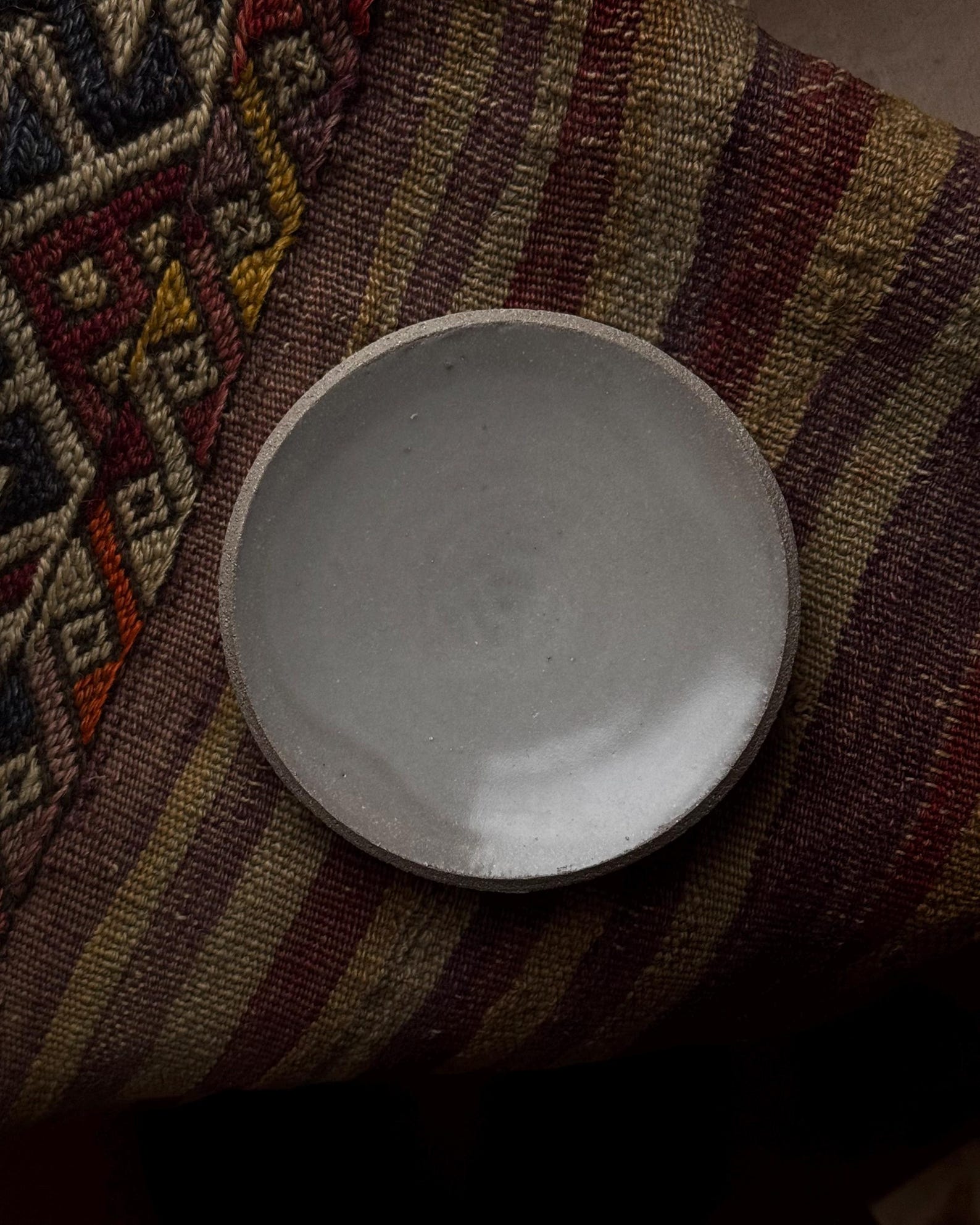 Handmade Grey Ceramic Dessert Plate, Rustic Stoneware Tableware, Unique ...
