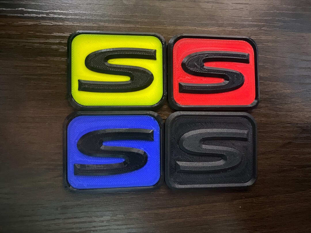 2 Pack 'S' Logo Car Emblem Made in USA 3D Printed Adhesive Badge ...