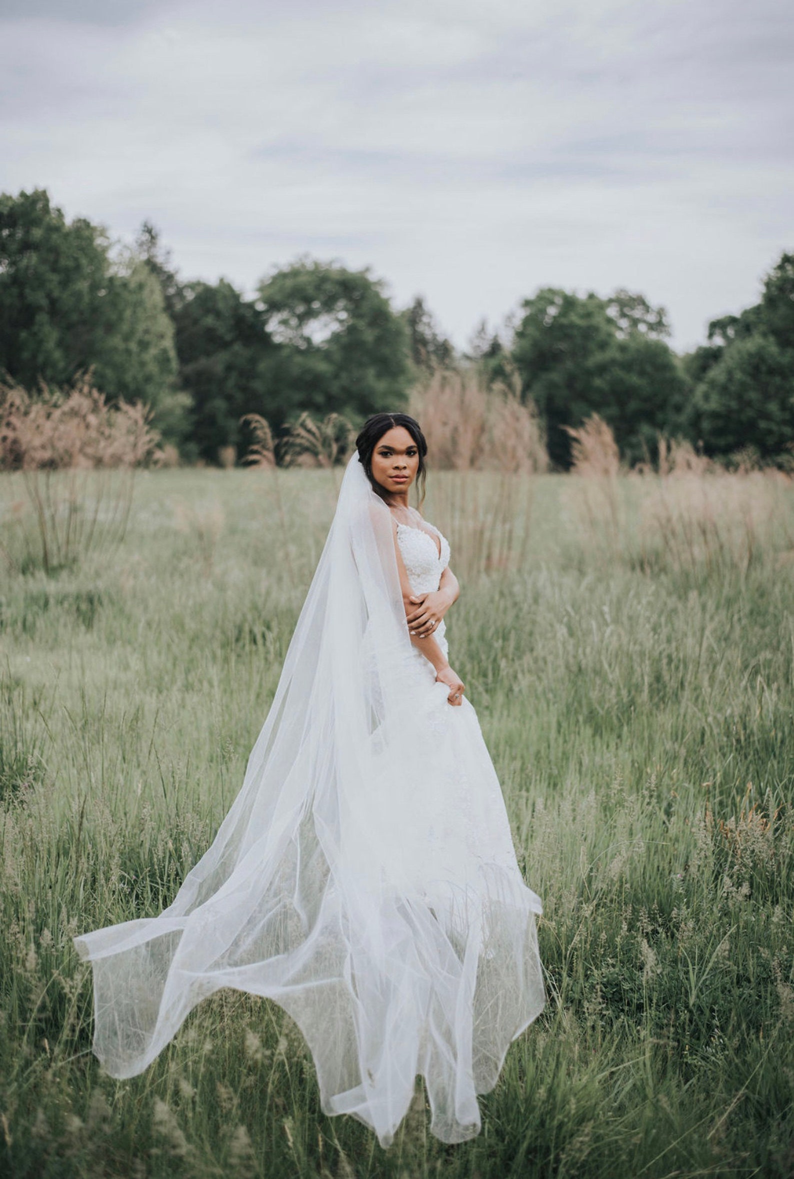 Etsy Cathedral Veil Wedding Veil Bridal Wedding Veil White - Etsy