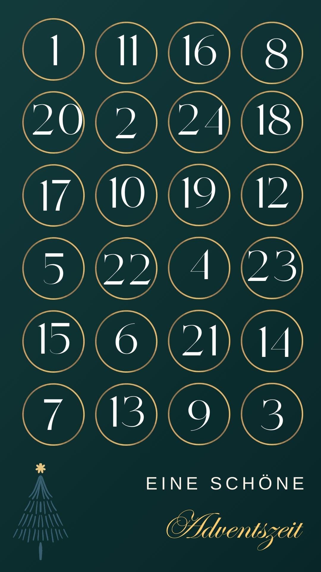 Digital Advent Calendar Customizable Christmas Calendar Canva Template ...