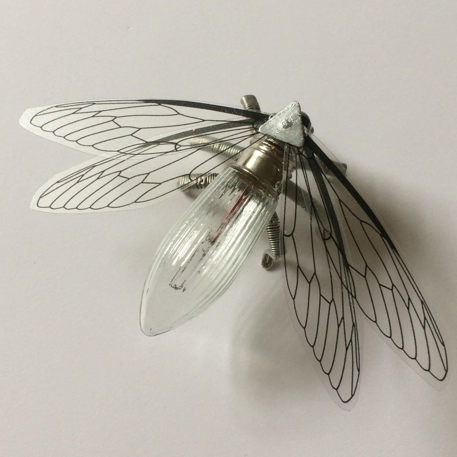 Steampunk Brooch Small Insect Fly Bulb Brooch Unique | Etsy