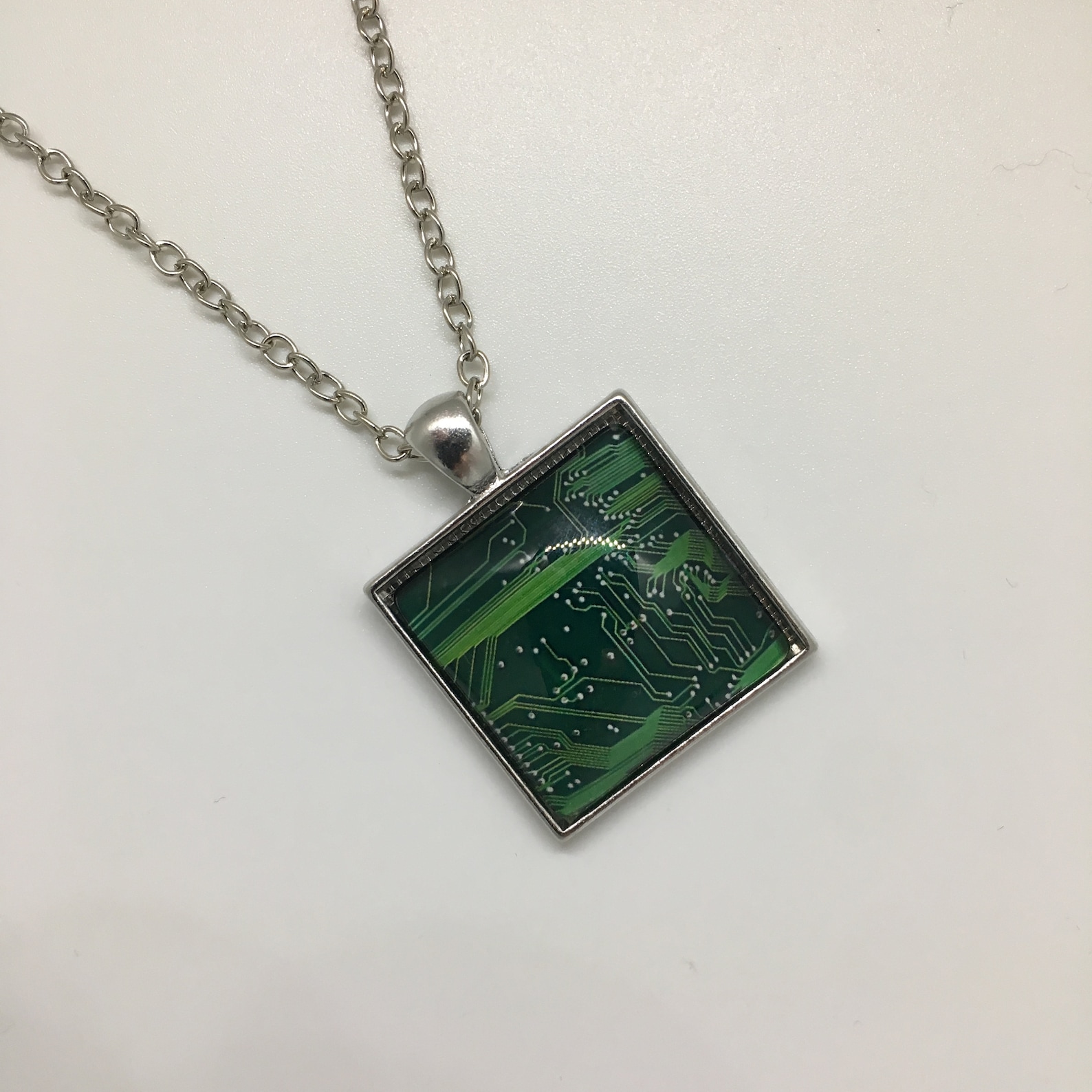 Cyberpunk Circuit Microchip Pendant Handmade Necklace Unusual Circuit ...