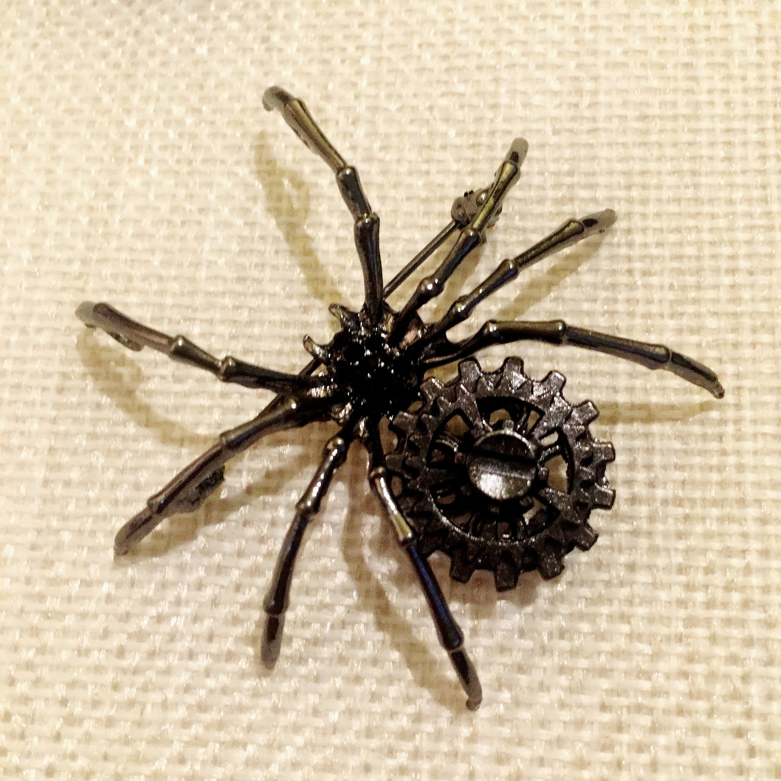Steampunk Clockwork Gunmetal Spider Brooch Steam Punk - Etsy UK