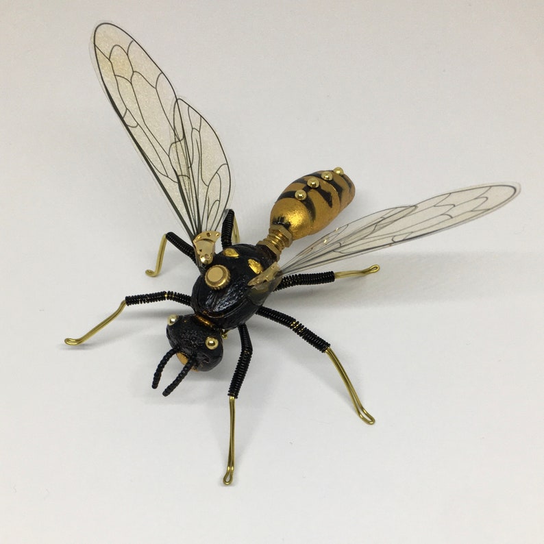 Steampunk Clockwork Wasp - Original Curiosities Mini Insect Entomology ...