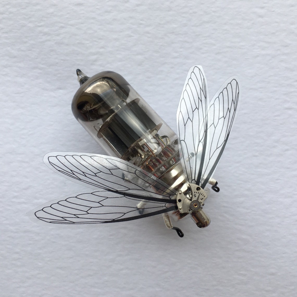 Steampunk Brooch Insect Vacuum Tube Brooch OOAK Unique - Etsy