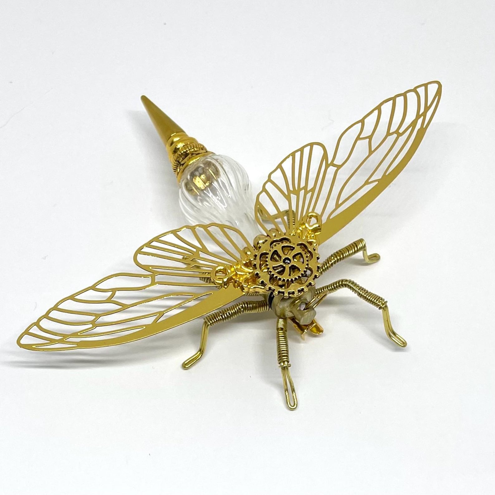 Handmade Steampunk Light-up Bee Brooch: Clockwork Insect Pin, Neo ...