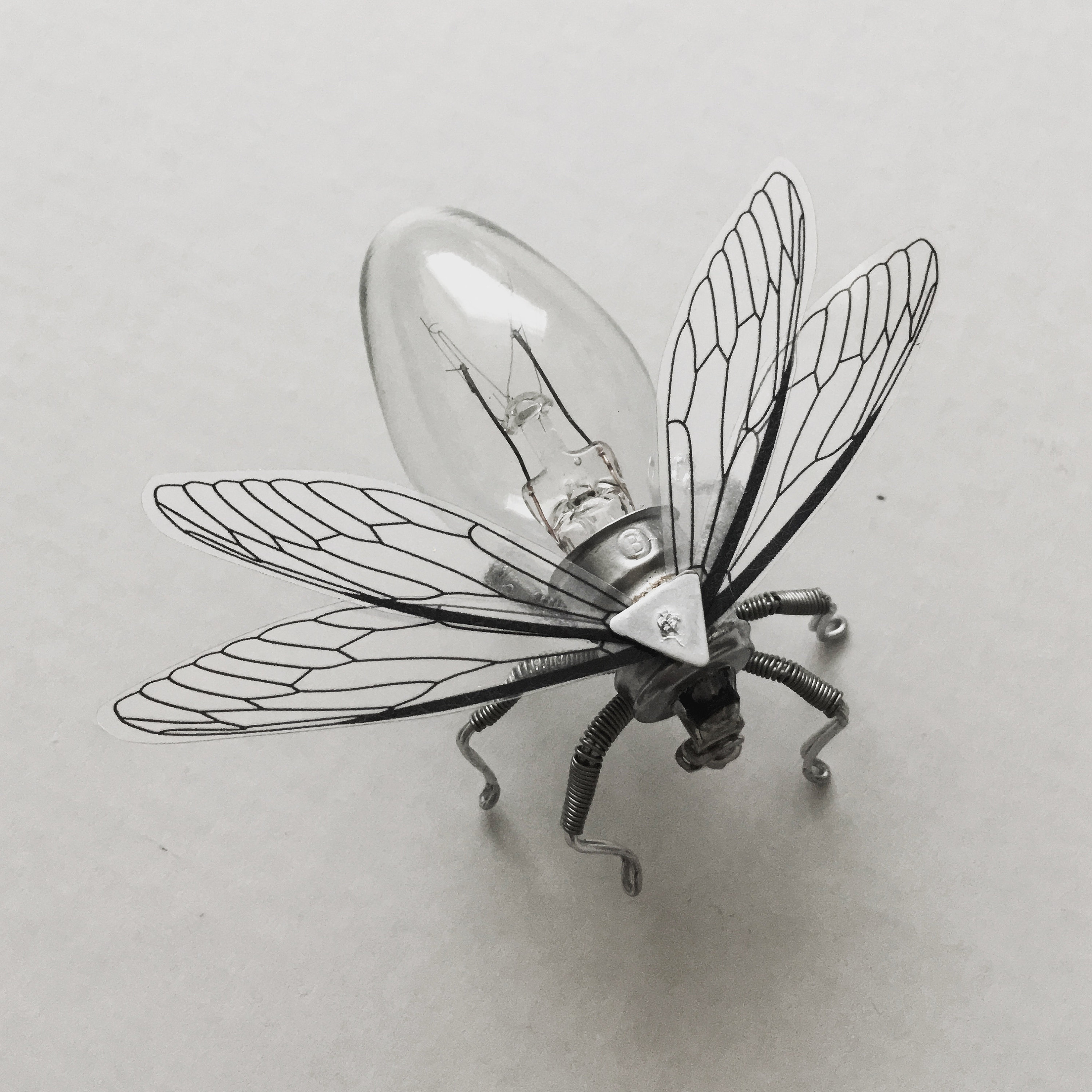 Steampunk brooch Unusual Small Bee Lightbulb Brooch Unique | Etsy