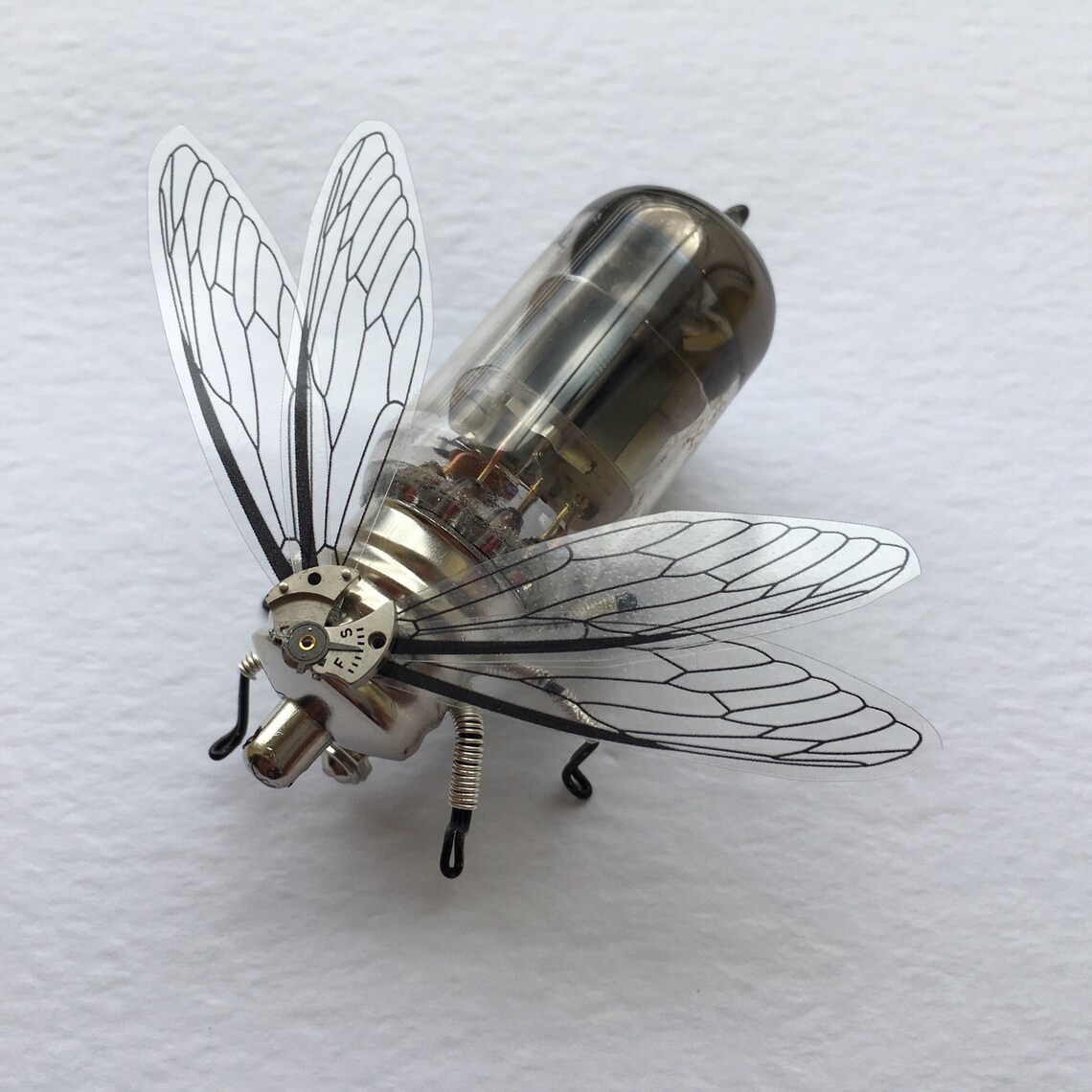 Steampunk Brooch Insect Vacuum Tube Brooch OOAK Unique - Etsy