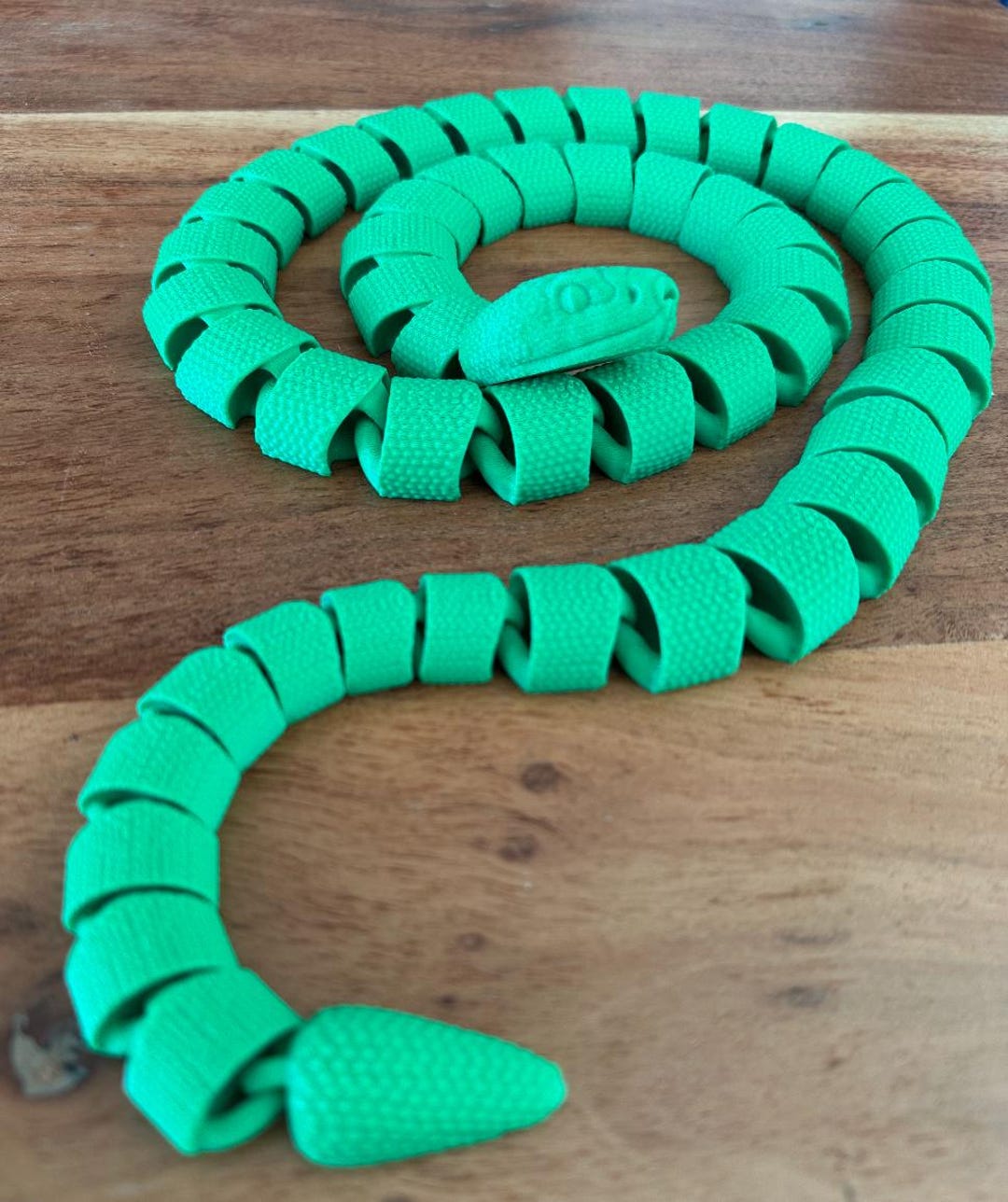 Colored Snakes 3D Printed Articulating Flexi Fidget - Etsy