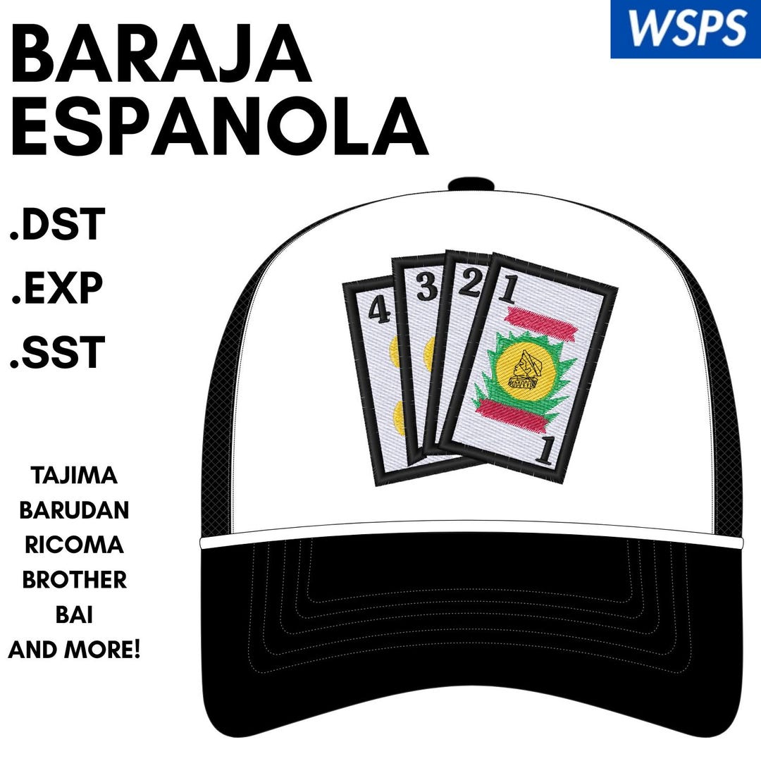 Conquian Baraja Espanola Naipes Spanish Playing Cards Embroidery File ...