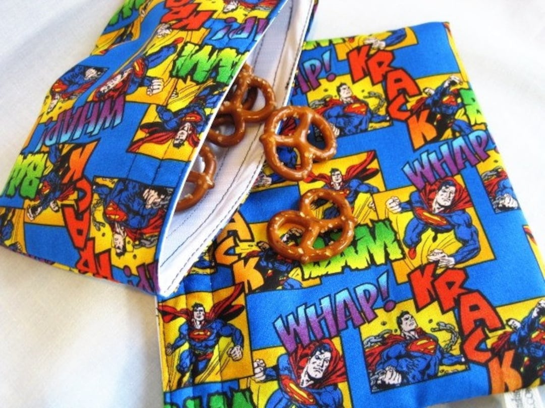 Superman Comic Strip Sandwich and Snack Set Reusable - Etsy