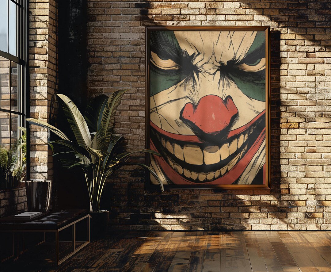 Joker Villain Sinister Batman Comic Superhero Wall Art Ready-to-hang ...