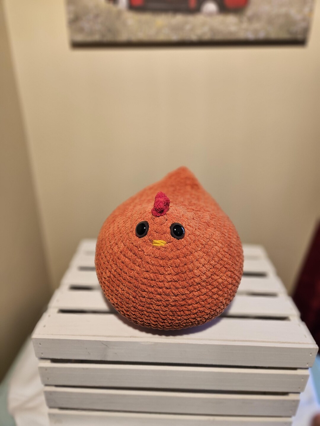 Plushy Overstuffed Chicken/ Kitchen Farmhouse Decor/ Stuffed Animals ...