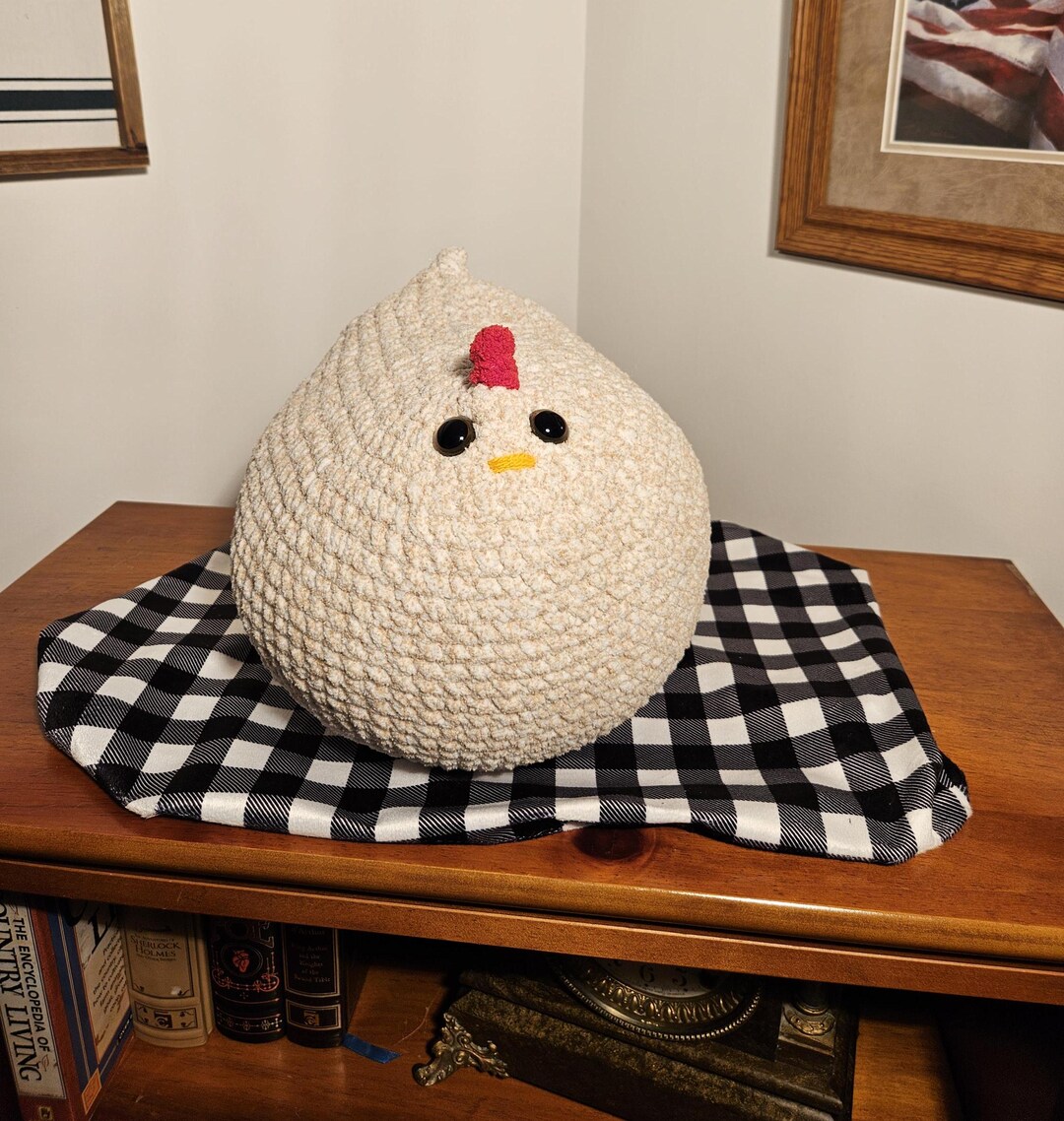 Plushy Overstuffed Chicken/ Kitchen Farmhouse Decor/ Stuffed Animals ...