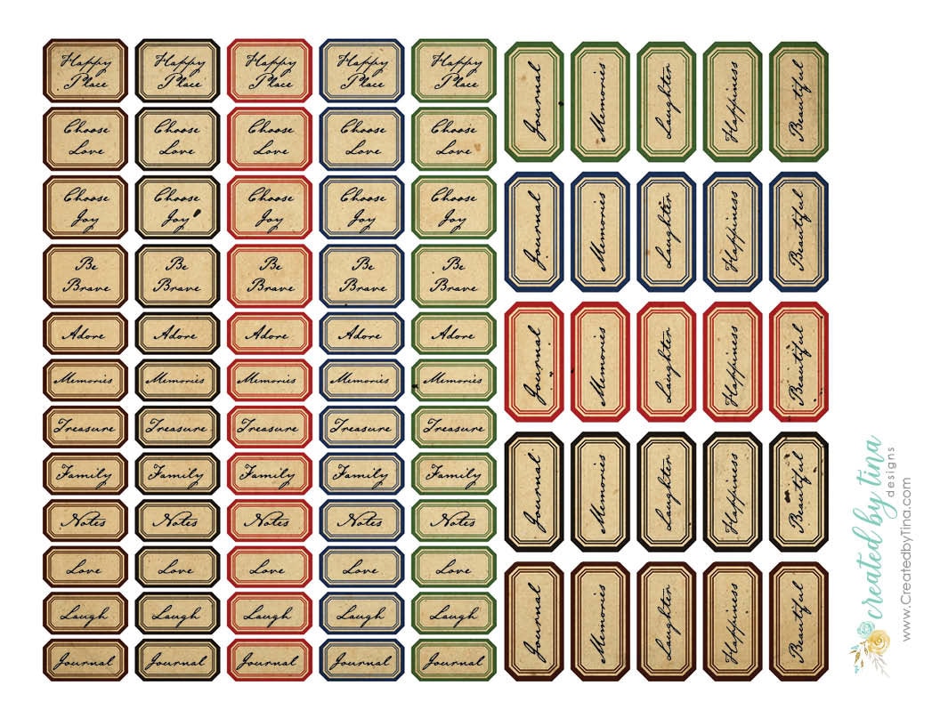 VINTAGE LABELS - Vintage Label Kit Junk Journal Printable - Etsy