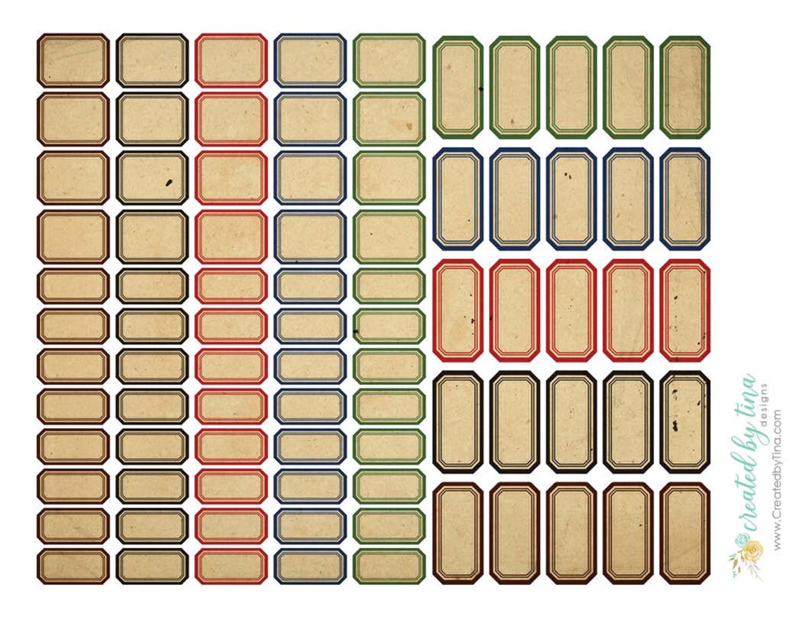 Vintage Labels Junk Journal Printable Paper Instant Download Created by ...