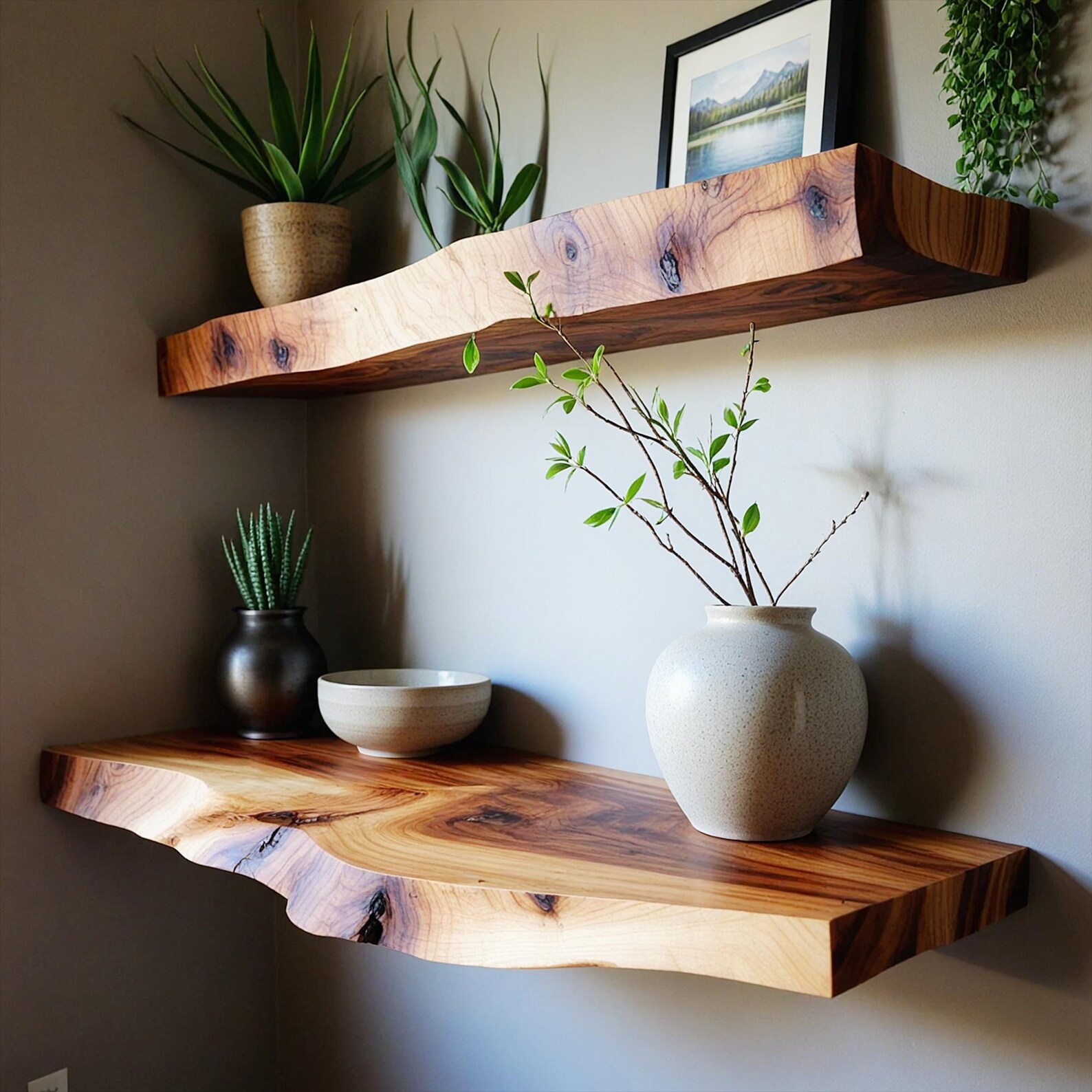 Wooden Display Shelves, Wooden Christmas Gift Shelves, Floating Wooden ...