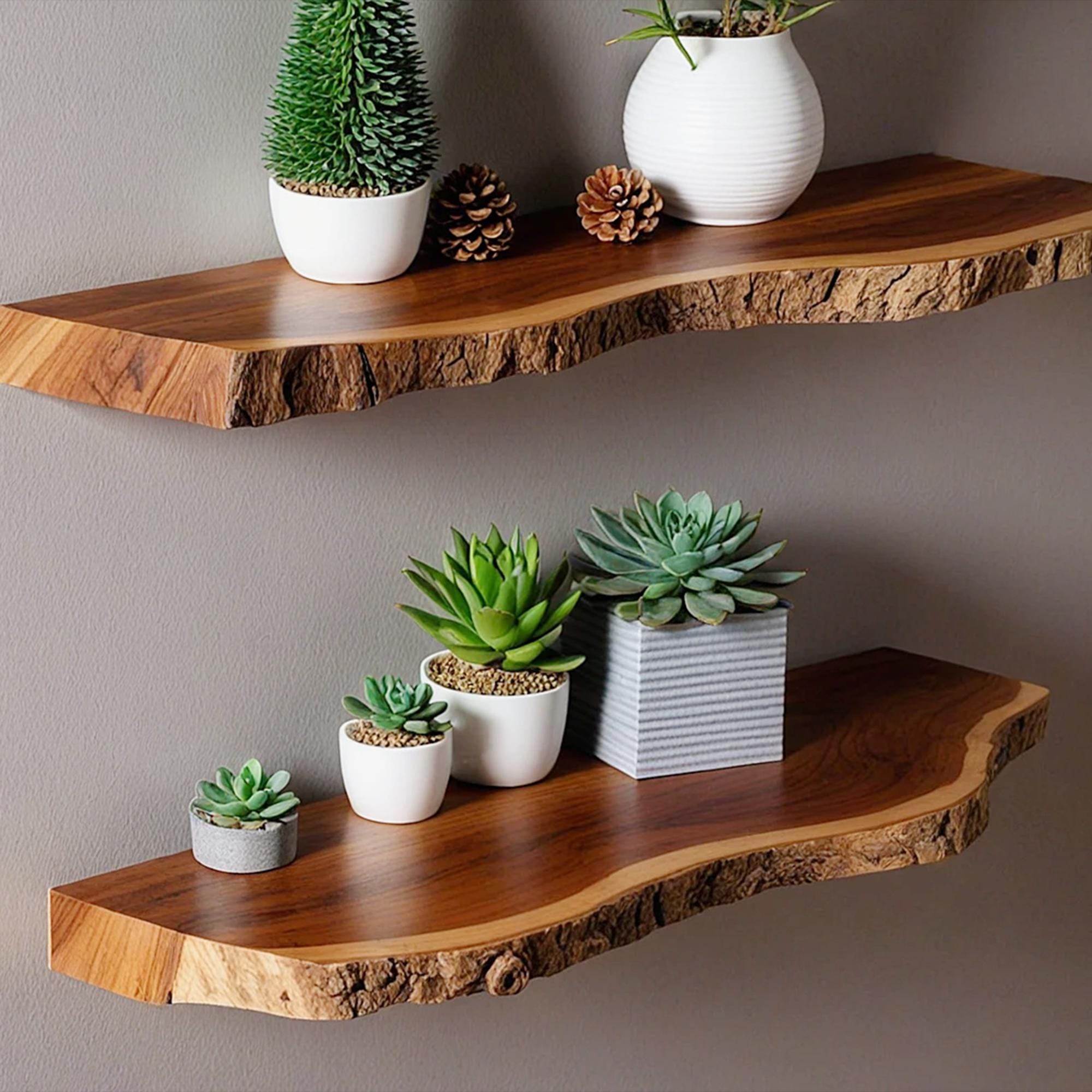 Solid Wood Shelf, Floating Wood Shelves, Floating Wood Shelves With ...